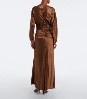 Staud Freda Silk-blend Satin Cocktail Dress