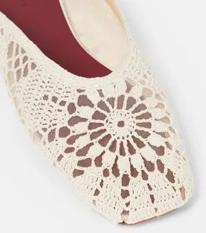 Magda Butrym Crochet Mules - White