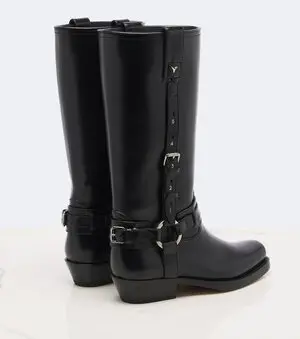 Fendi Leather Biker Boots
