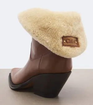 Chloé Azelan Shearling-lined Ankle Boots