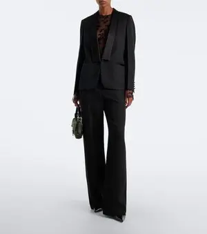 Fendi Silk And Cotton Wide-leg Pants