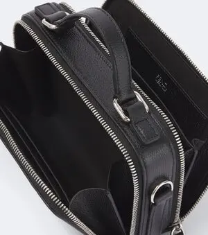 Fendi Suede-lined Leather Crossbody Bag - Black