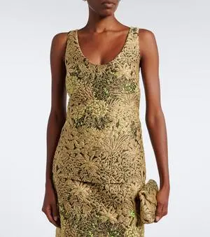 Dries Van Noten Floral Jacquard Top