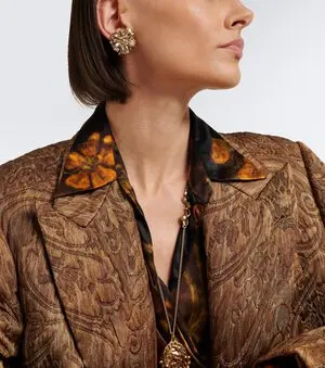Dries Van Noten Floral Earrings