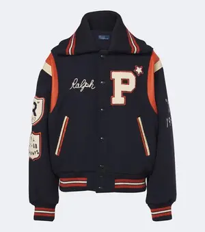 Polo Ralph Lauren Patch-appliqué Wool-blend Varsity Jacket