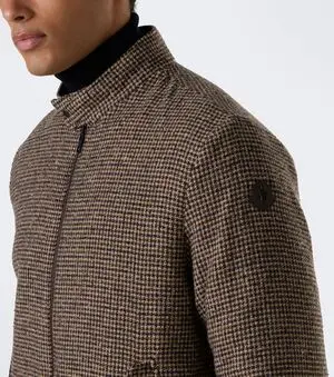 Moncler Ebrodel Reversible Wool-blend Down Jacket