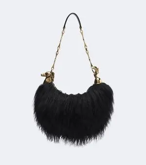 Chloé Chain Horse Large Shearling Shoulder Bag
