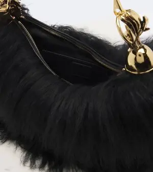 Chloé Chain Horse Large Shearling Shoulder Bag