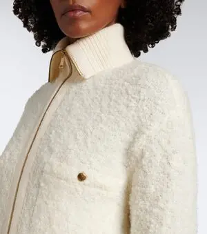 Moncler Bouclé Zip-up Jacket