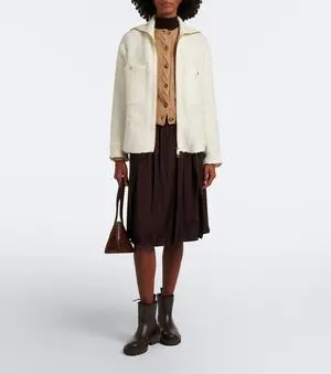 Moncler Bouclé Zip-up Jacket