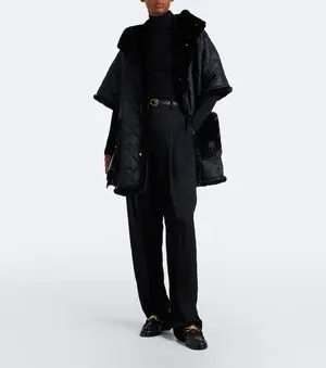 Moncler Reversible Hooded Quilted Cape