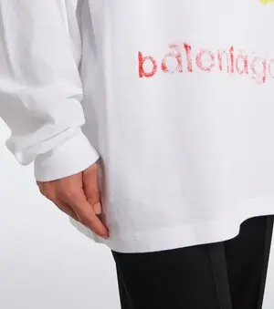 Balenciaga Logo Cotton Jersey T-shirt