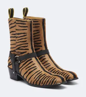 Fendi Printed Calf Hair Mid-calf Boots
