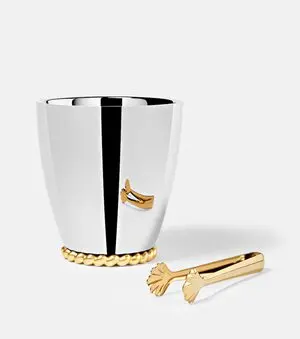 L'Objet X Jessica Mccormack Stainless Steel Ice Bucket And Tongs Set - Silver