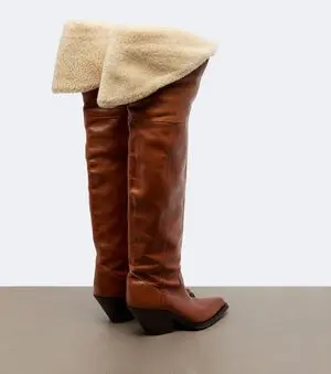 Chloé Azelan Leather Over-the-knee Boots