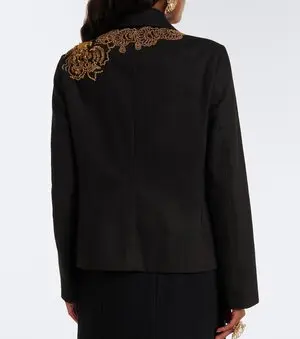 Dries Van Noten Embellished Cotton Jacket