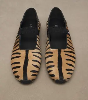Fendi Academia Calf Hair Ballet Flats