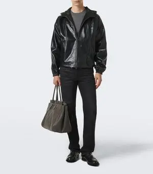 Fendi Leather Bomber Jacket