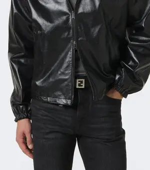 Fendi Leather Bomber Jacket