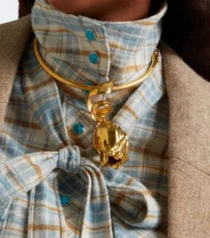 Chloé Floral Pendant Necklace - Gold