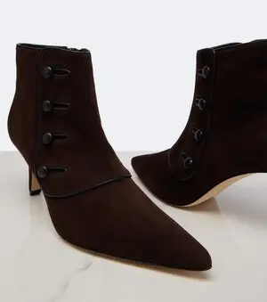 Manolo Blahnik Vivés Suede Ankle Boots