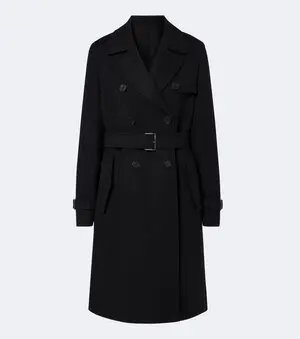 Fendi Double-breasted Wool Coat - Black