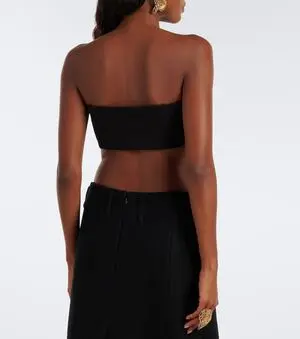 Dries Van Noten Embroidered Cotton Bandeau Top