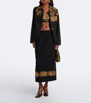 Dries Van Noten Embroidered Cotton Bandeau Top