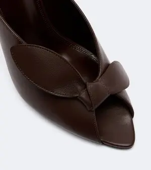 Paris Texas Lidia Bow-detail Leather Mules