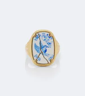 Chloé Oversized Enamel Ring - Gold