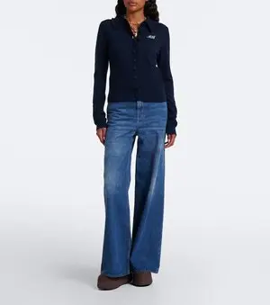 Chloé Nama Shearling-lined Suede Platform Mules