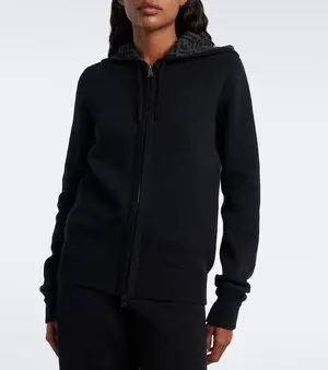 Fendi Zucca Cashmere-blend Zip-up Hoodie