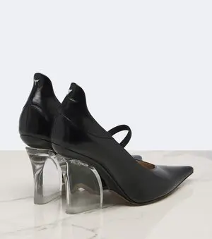 Fendi Leather Wedge Pumps