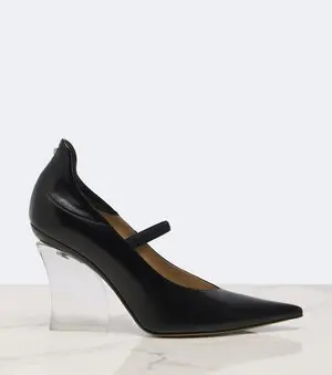 Fendi Leather Wedge Pumps