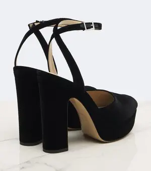 Fendi Velvet Platform Sandals