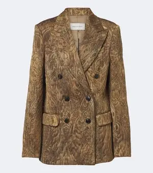 Dries Van Noten Jacquard Double-breasted Jacket