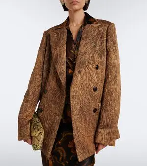 Dries Van Noten Jacquard Double-breasted Jacket