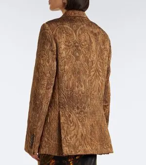 Dries Van Noten Jacquard Double-breasted Jacket