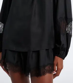Ulla Johnson Bess Lace-trimmed Silk Blouse