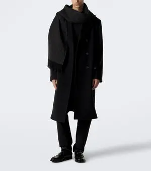 Fendi Zucca Jacquard Wool And Cashmere Scarf