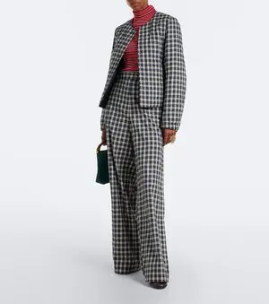 Dries Van Noten Checked Quilted Cotton-blend Jacket