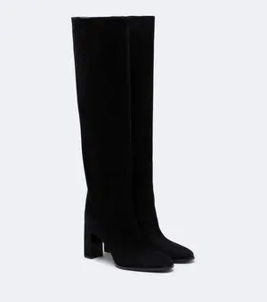 JIMMY CHOO Caly Suede Over-the-knee Boots - Black