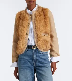 Moncler Alpaca And Wool-blend Down-paneled Cardigan
