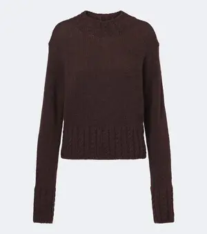 Moncler Alpaca And Wool-blend Sweater - Brown