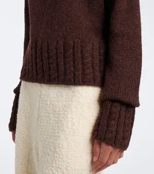 Moncler Alpaca And Wool-blend Sweater - Brown