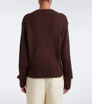 Moncler Alpaca And Wool-blend Sweater - Brown