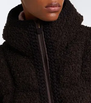 Moncler Cristallin Wool-blend Teddy Down Jacket