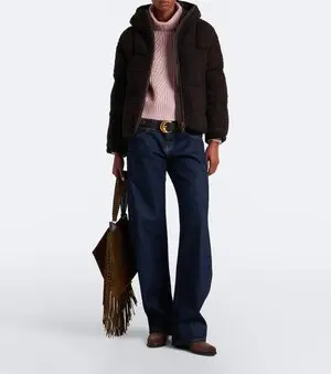 Moncler Cristallin Wool-blend Teddy Down Jacket
