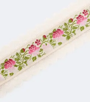 Chloé Lace-trimmed Floral Choker