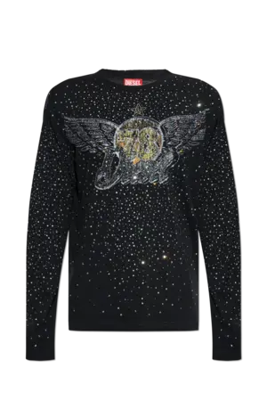 DIESEL® T-shirt ‘t-edro-crt-ls-c - Black